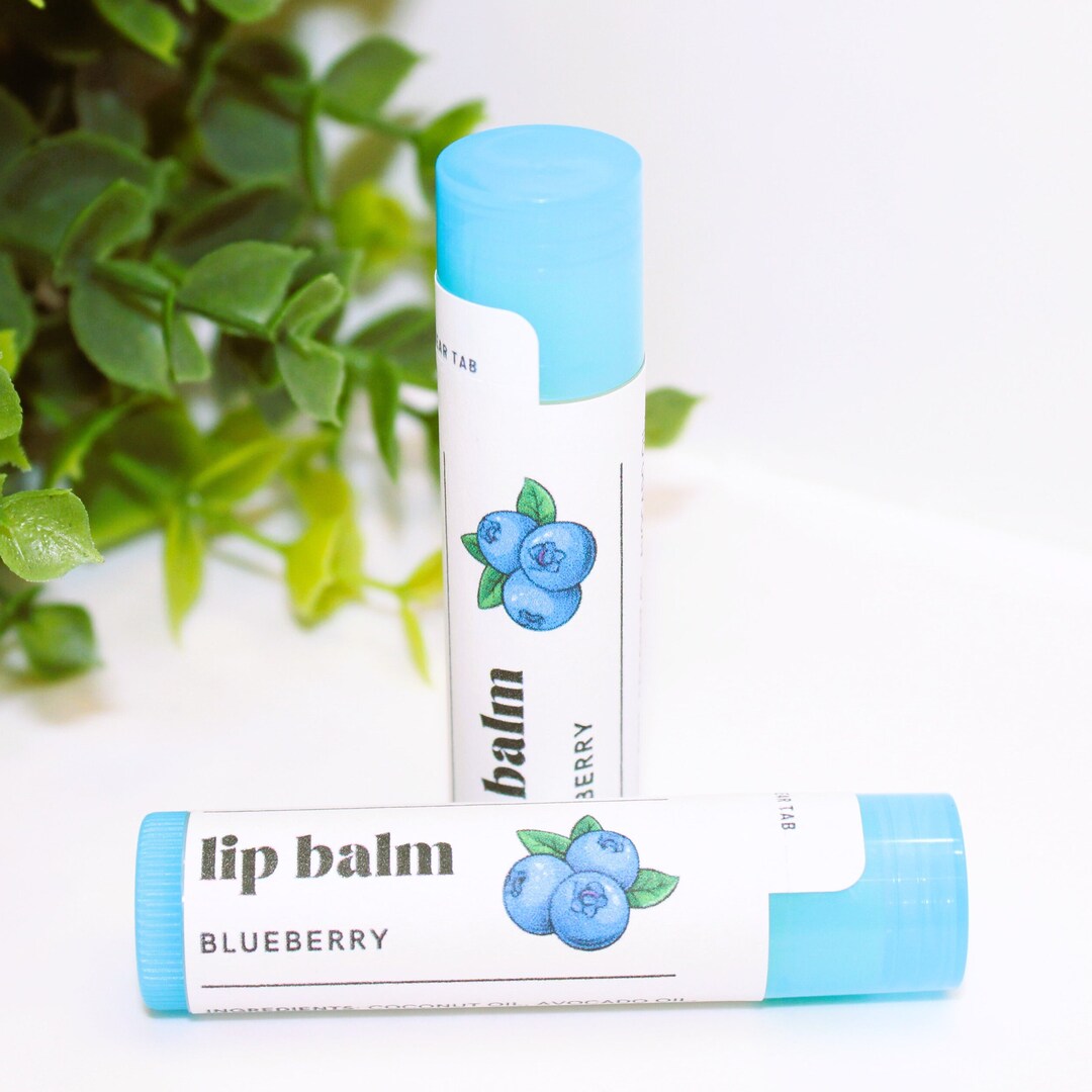 Blueberry Lip Balm, All Natural Lips Care, Berry Flavored Chapstick ...