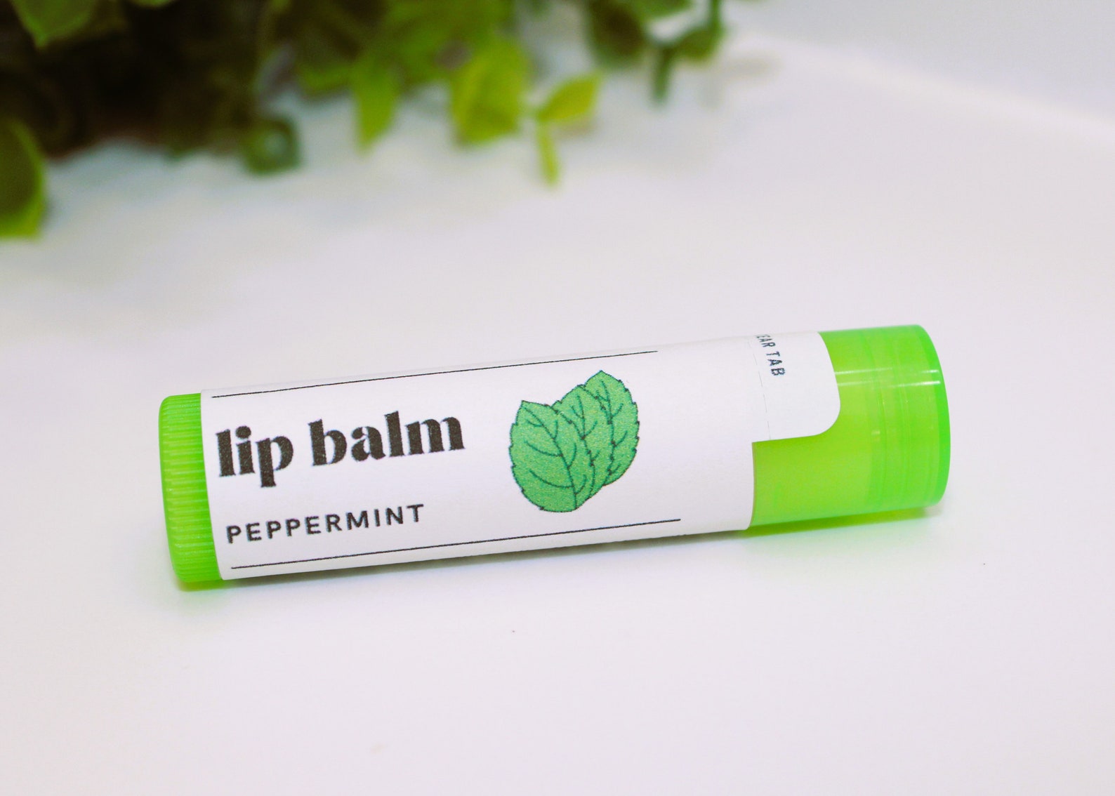 Peppermint Lip Balm, All Natural Mint Lips Care, Flavored Chapstick ...