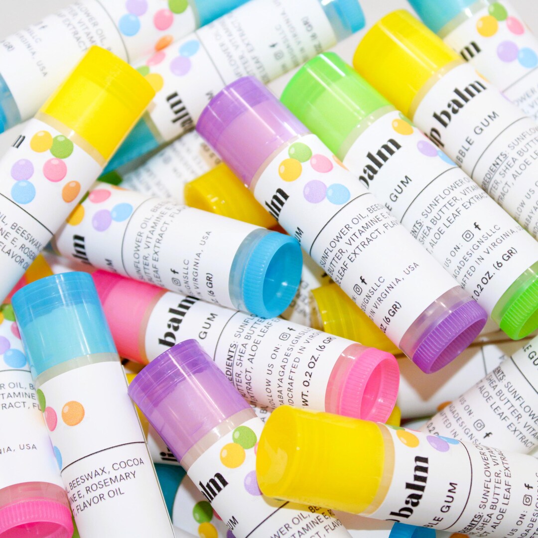 Bubble Gum Lip Balm, All Natural Lips Care, Flavored Chapstick, Lips ...