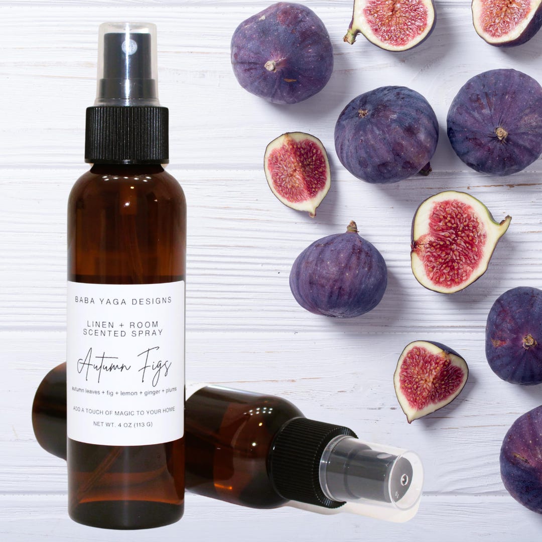 Autumn Figs Linen Room Spray, Harvest Fig Plum Pillow Mist, Scented Fabric Deodorizer, Car ...