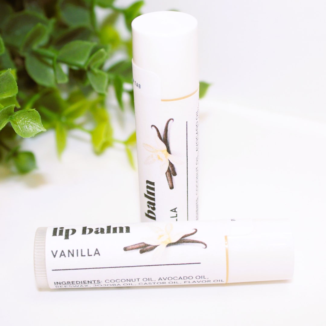 Vanilla Bean Lip Balm, All Natural Lips Care, Flavored Chapstick, Lips ...