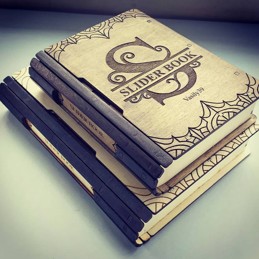 Slider Book. 3mm, 1/8inch, 3.5mm, 4mm, 4.5mm, 5mm, 6mm, 1/4 Inch. Laser ...