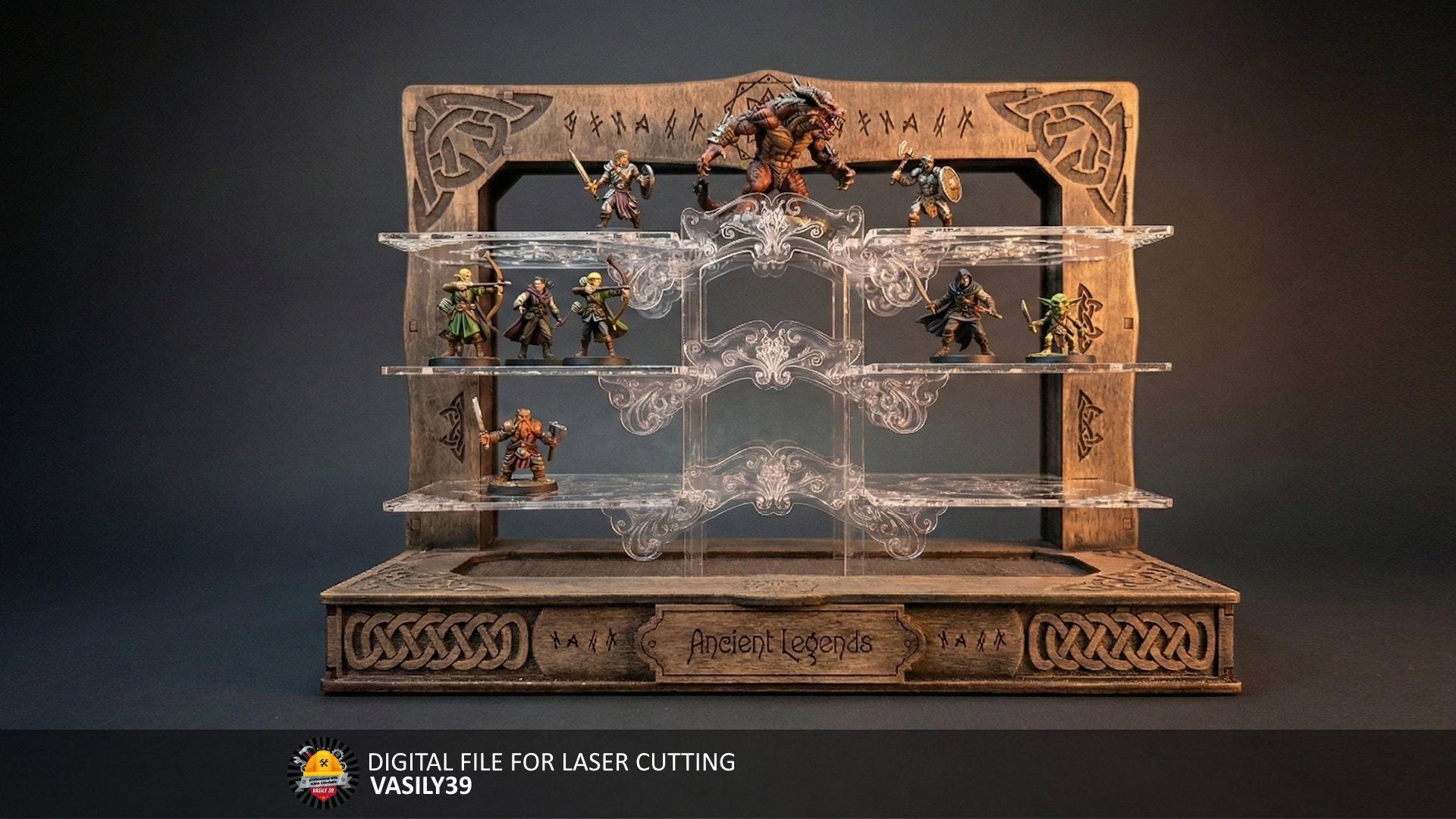 Laser Cut Miniature Display Stand SVG | RPG Figure Holder - Etsy