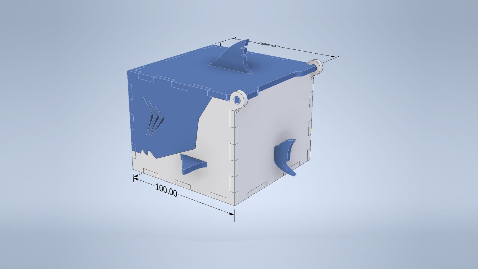 Shark Box 3mm 3.175mm 4mm 5mm. Laser Cut Files SVG DXF - Etsy