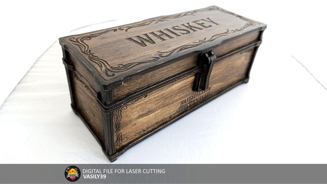 Laser Cut Whiskey Box Files: SVG, PDF, CDR (digital) - Etsy