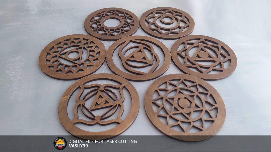 Coaster Set 00240. Laser Cut Files SVG, PDF, CDR Digital Product - Etsy