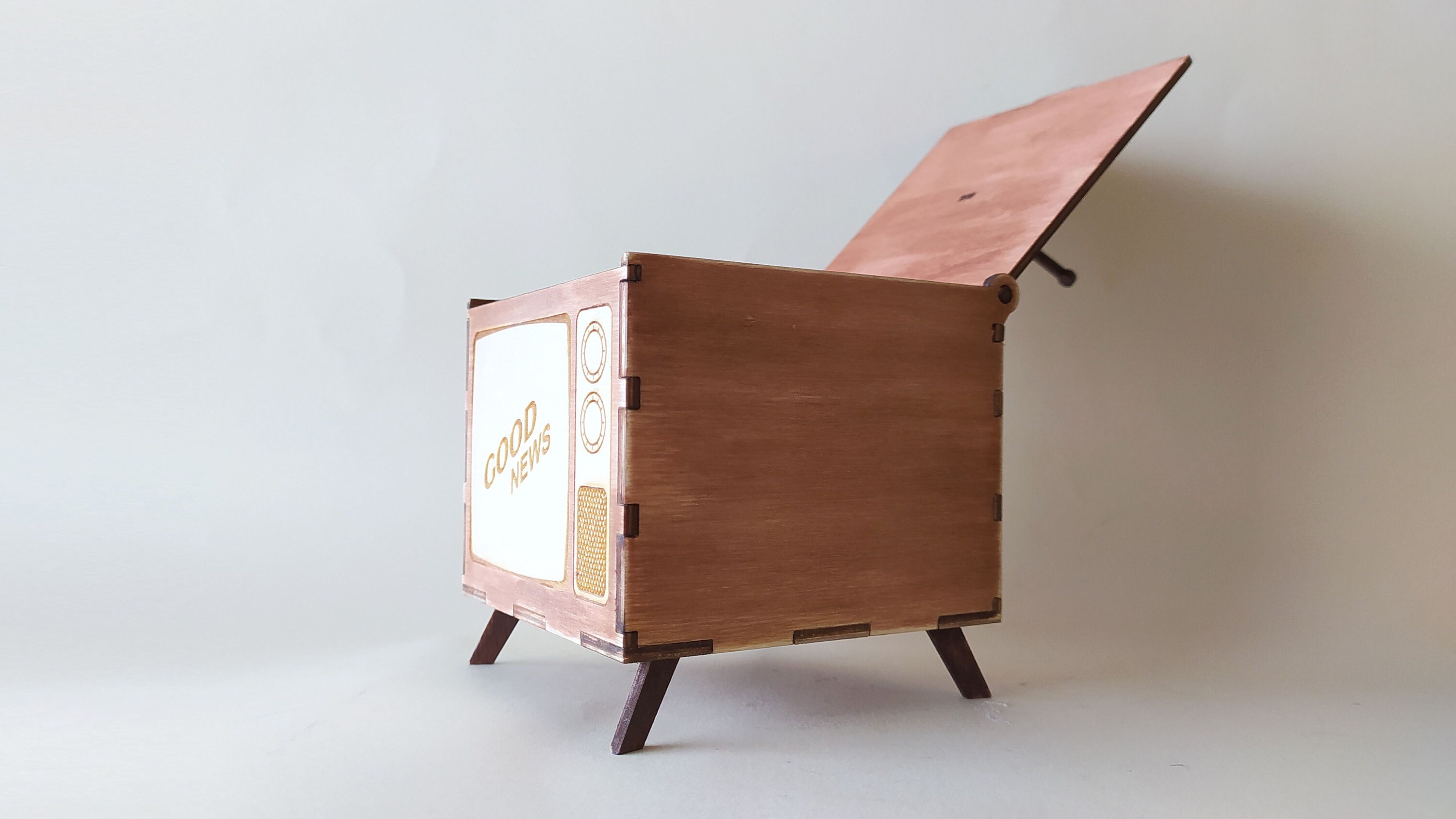 Retro TV Box 3mm 1/8 Inch. Laser Cut Files SVG PDF Cdr | Etsy