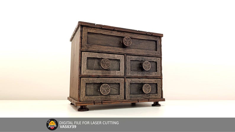 CNC Laser Cut Chest of Drawers (svg, Pdf, Cdr) (digital Product) - Etsy