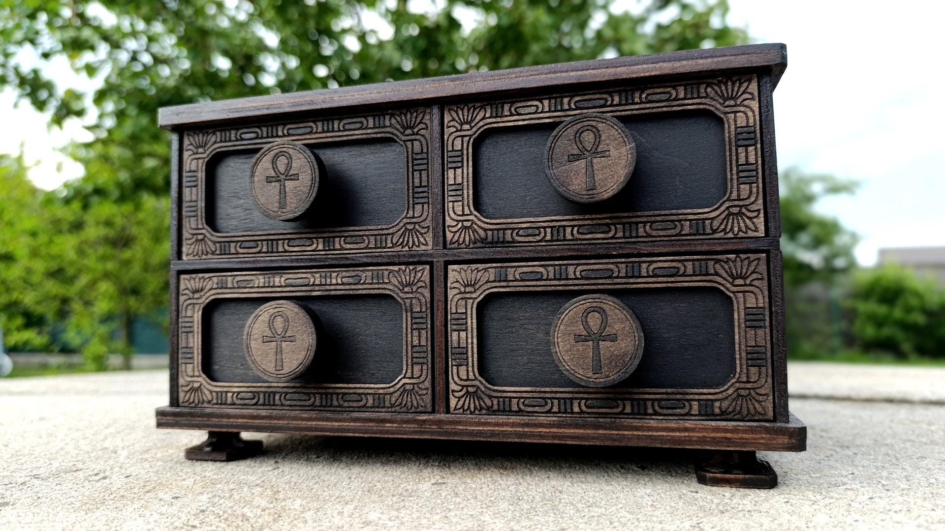 Chest of Drawers 00255 – Laser Cut Wooden Box File – Mini Cabinet ...