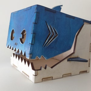 Shark Box 3mm, 3.175mm, 4mm, 5mm. Laser Cut Files SVG, DXF, CDR Digital ...