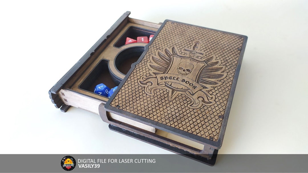 Laser Cut Slider Book SVG: Dice & Figurine Storage (digital Product) - Etsy