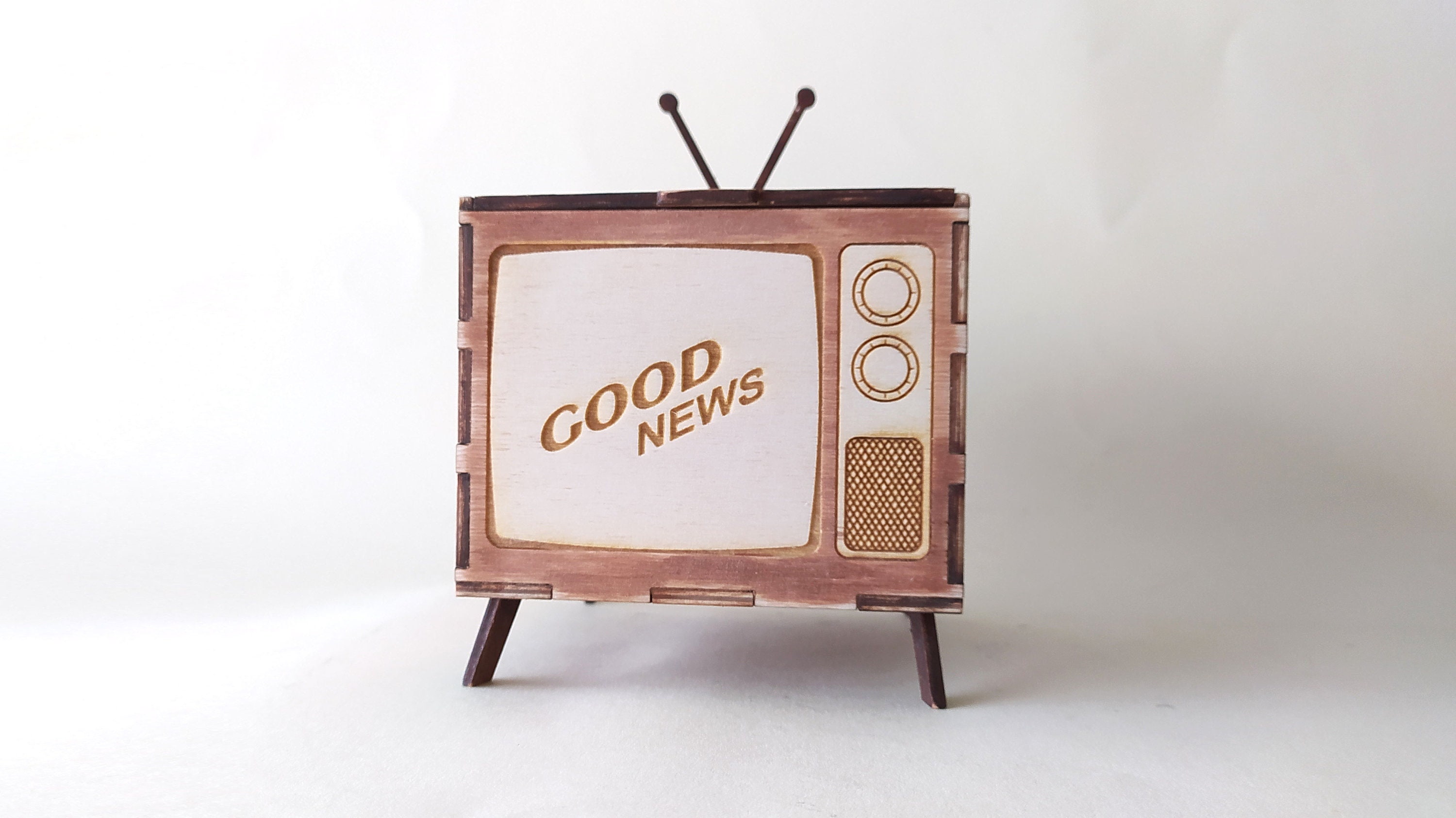Retro TV Box 3mm 1/8 Inch. Laser Cut Files SVG PDF Cdr - Etsy
