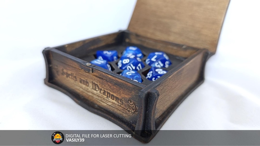 Laser Cut Dice Box: SVG, PDF, CDR Files (3mm-5mm Plywood) - Etsy UK