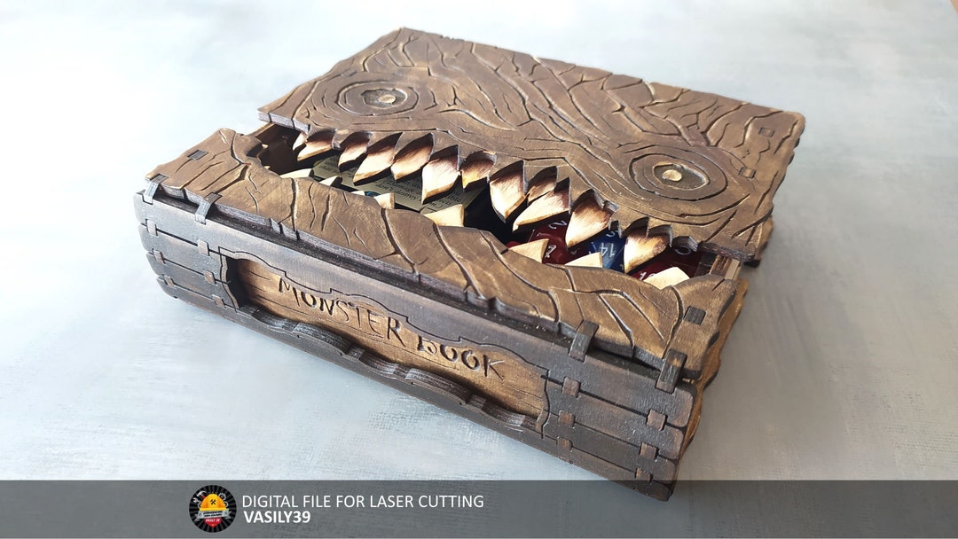 Monster Book Box A6 Laser Cut Files: SVG, PDF, CDR (digital Product) - Etsy