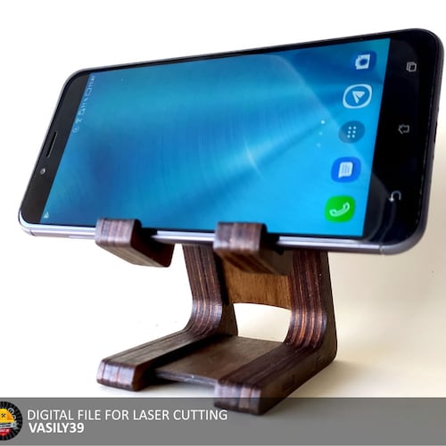2 Phone Stand Holder Laser Cut SVG Files Template for - Etsy