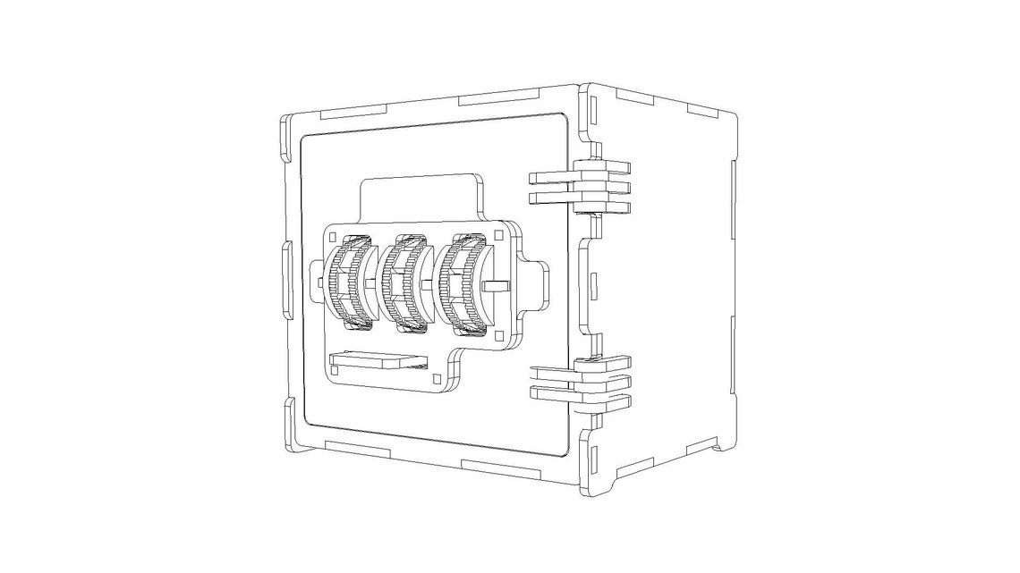 Safe With Combination Lock. 1/8inch 3.175mm. Laser Cut Files - Etsy