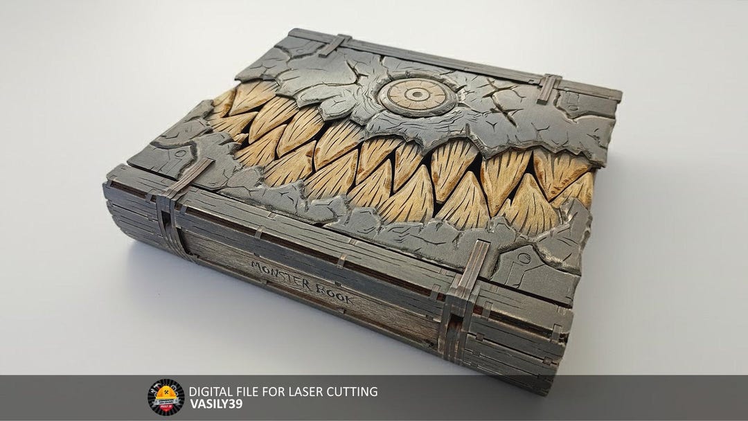 Monster Book Box SVG File – Laser Cut Template - Etsy