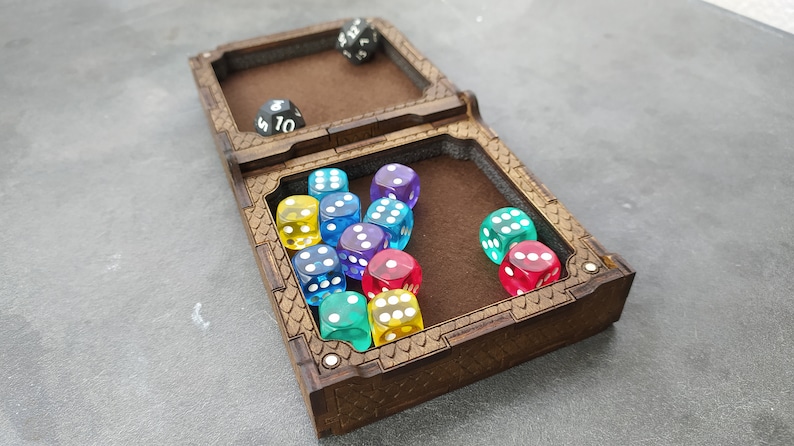 Dice Box. 3mm, 3.175mm, 4mm, 5mm. Laser Cut Files SVG, PDF, CDR Digital ...
