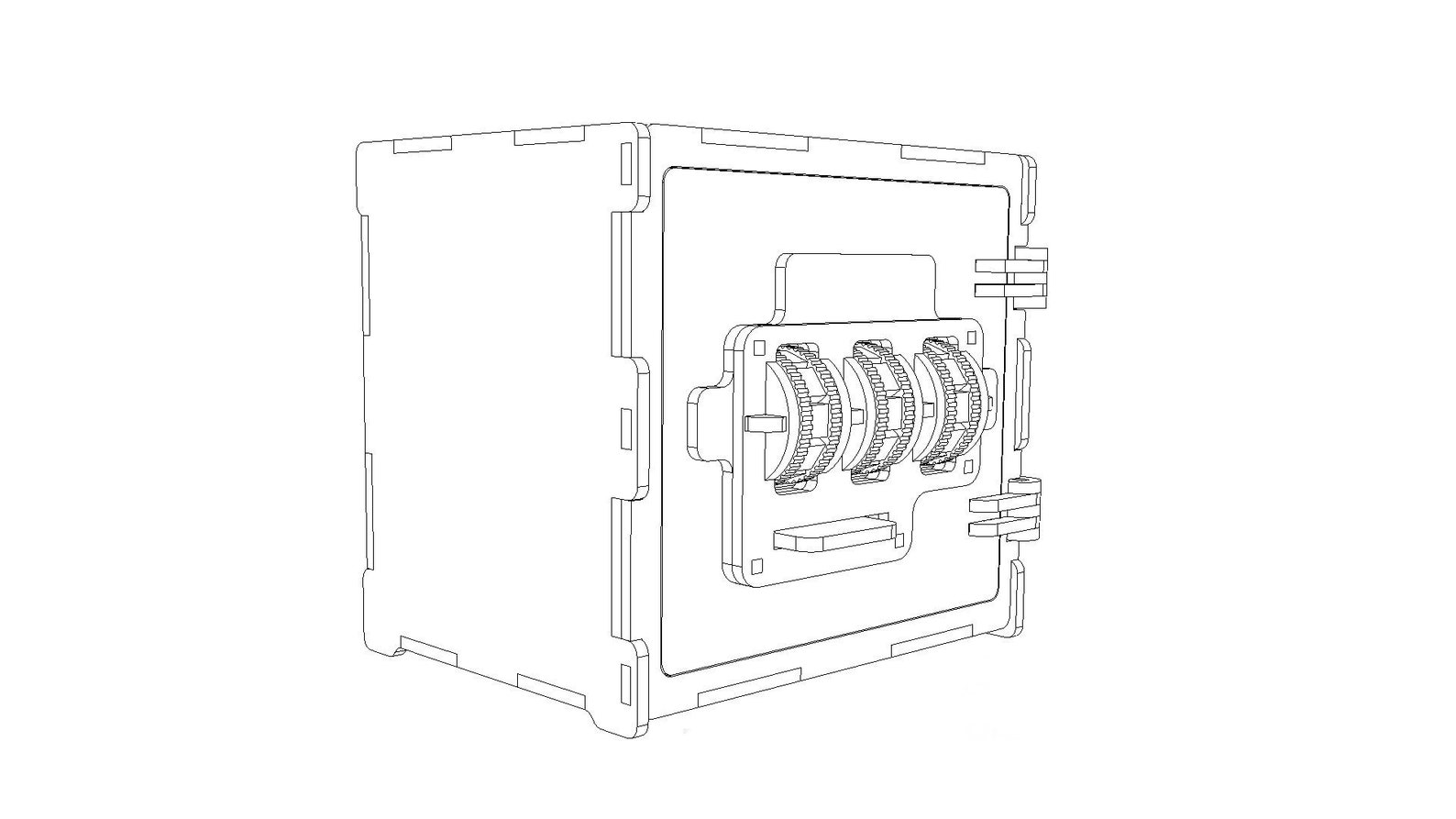 Safe With Combination Lock. 1/8inch 3.175mm. Laser Cut Files - Etsy