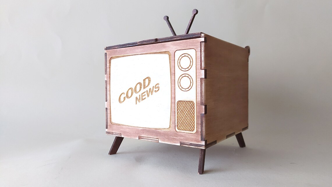 Retro TV Box 3mm 1/8 Inch. Laser Cut Files SVG PDF Cdr - Etsy