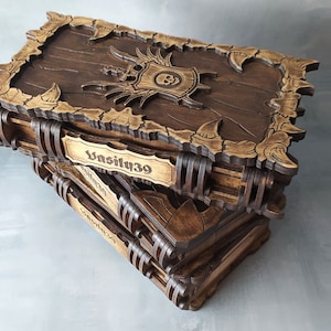 Book Box 8 for Board Games. 3mm, 1/8inch, 3.6mm, 4mm, 4.5mm. Laser Cut ...
