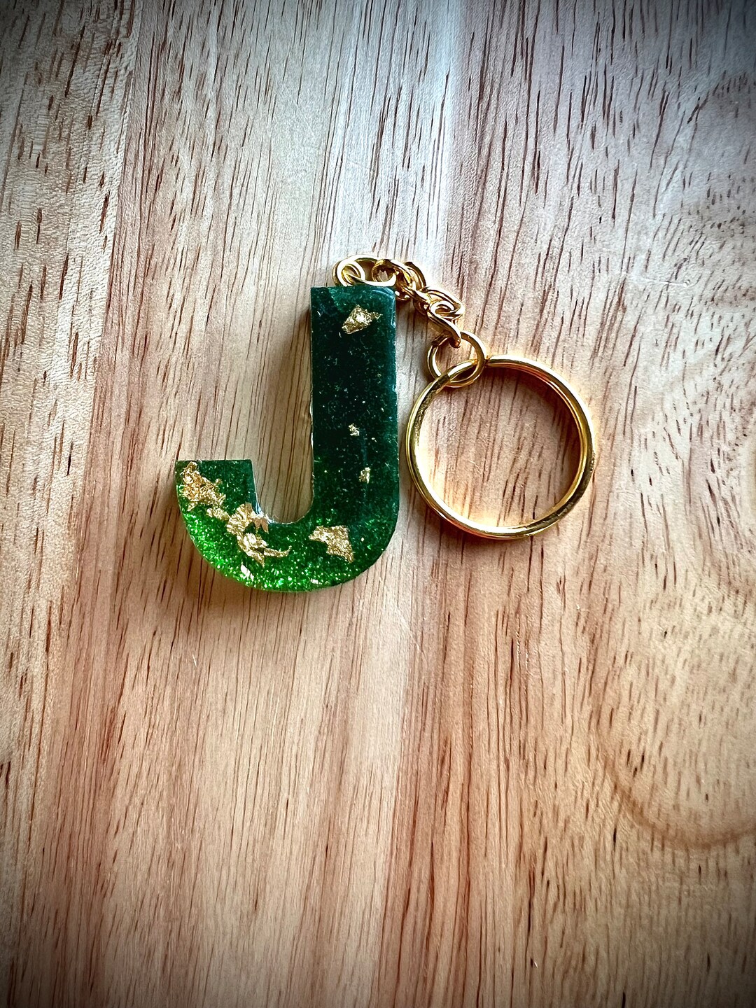 Letter j Resin Keychain - Etsy