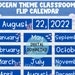 Ocean Theme Classroom Flip Calendar DIGITAL DOWNLOAD Printable ...