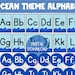 Ocean Theme Alphabet Chart | DIGITAL DOWNLOAD | Sea Theme Printable ABC ...