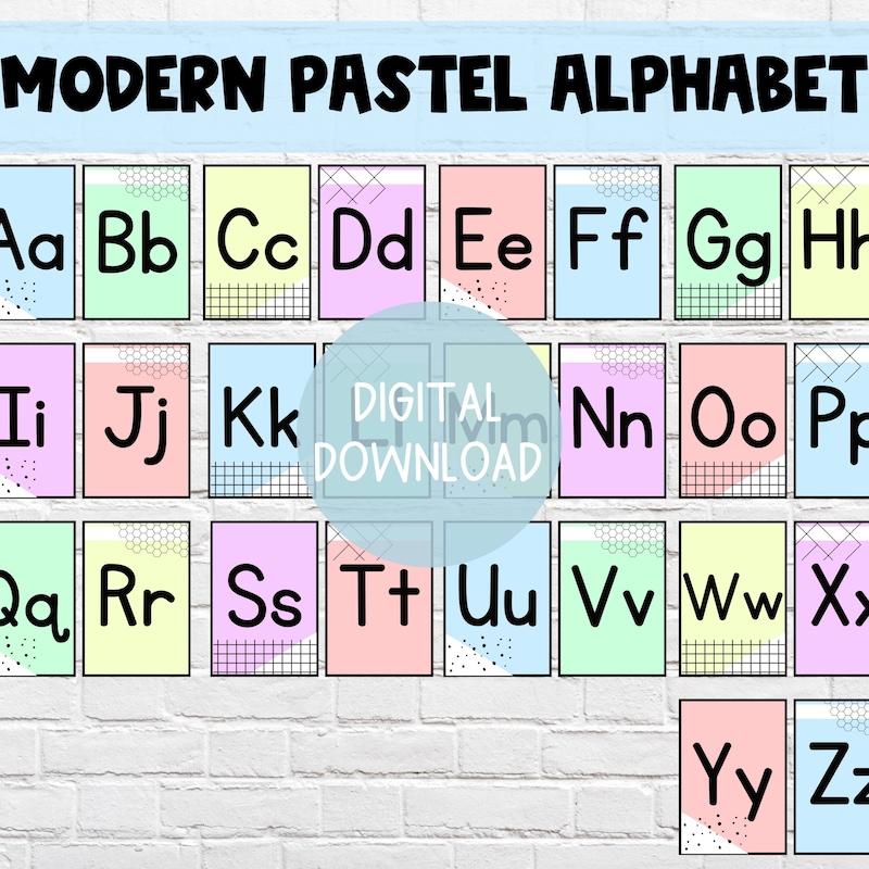 Modern Alphabet - Etsy