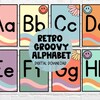 Retro Groovy Library Signs Boho Retro Classroom Library DIGITAL ...
