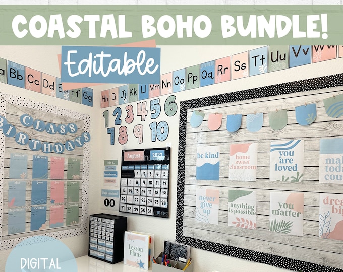 Modern Ocean Surf Classroom Decor Bundle | Ocean Inspired Classroom ...