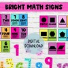 Bright Table Signs Bright Color Printable Table Numbers DIGITAL ...