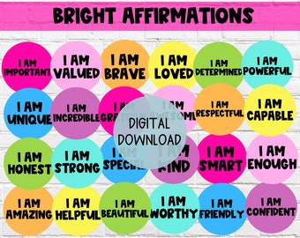 Affirmation Station Spotty Boho Positive Affirmations Mirror - Etsy