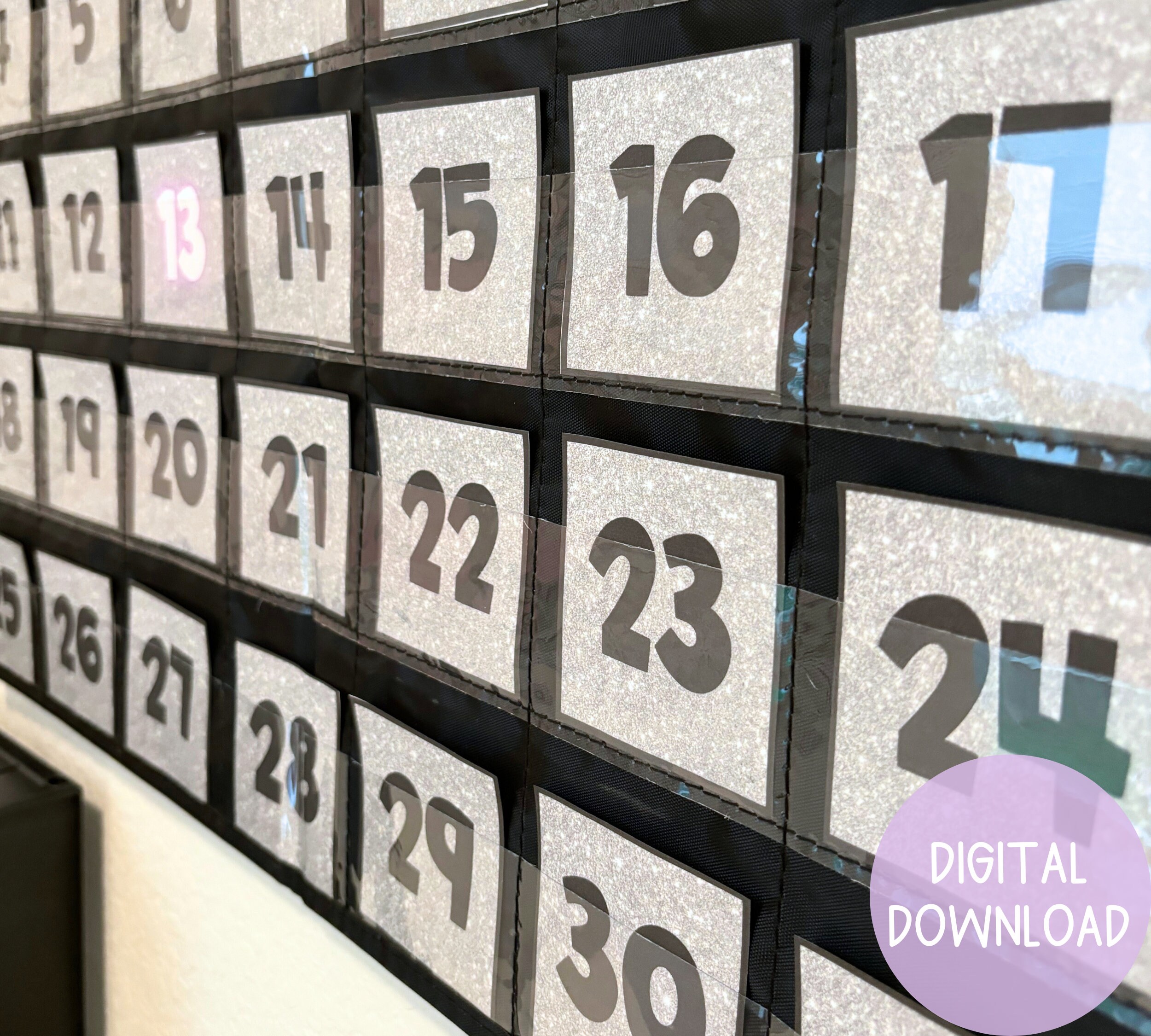 Glitter Pop Classroom Calendar | DIGITAL DOWNLOAD | Printable Classroom ...