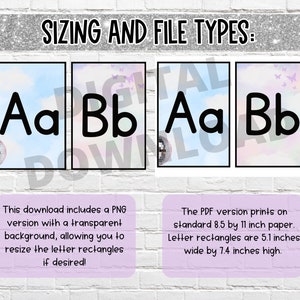 Glitter Pop Alphabet Chart | DIGITAL DOWNLOAD | Pastel Cloud Theme ...