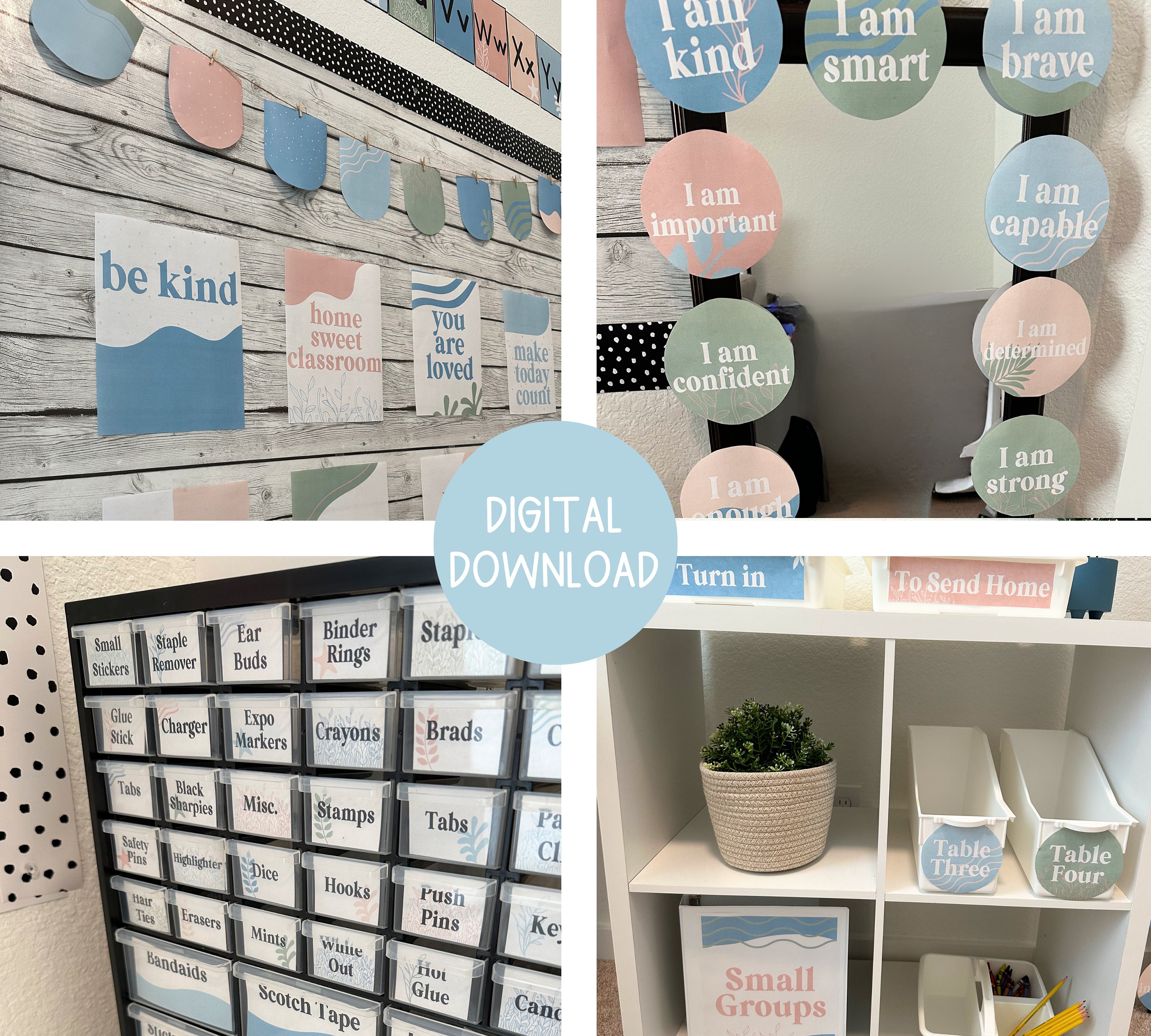 Coastal Boho Theme BUNDLE! | Editable | DIGITAL DOWNLOAD | Printable ...