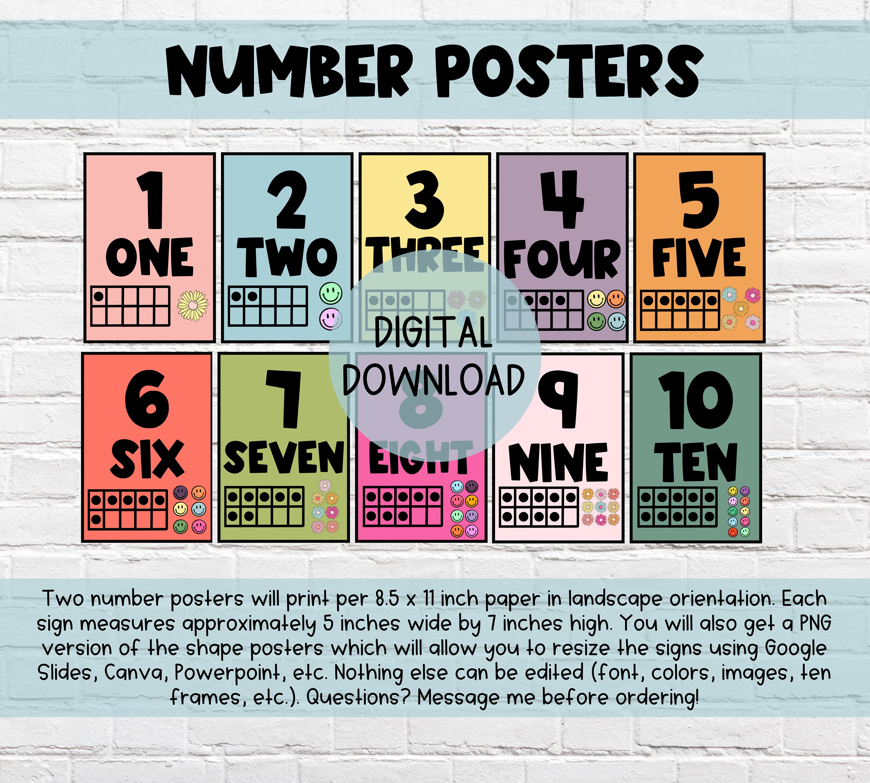 Retro Groovy Elementary Math Signs Boho Retro Math Posters - Etsy