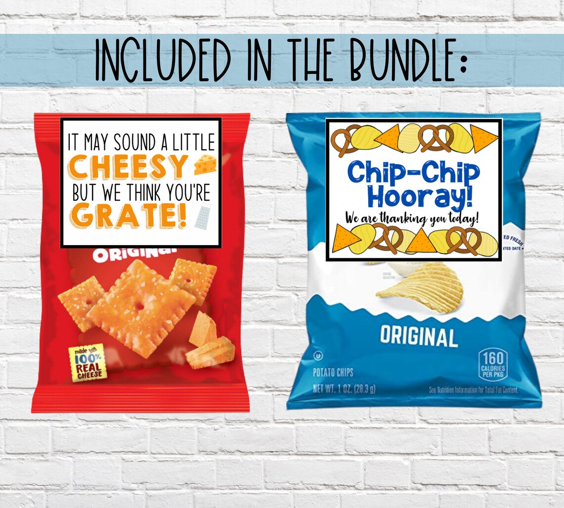 Staff Appreciation Snack BUNDLE | PRINTABLE Teacher Appreciation Notes ...