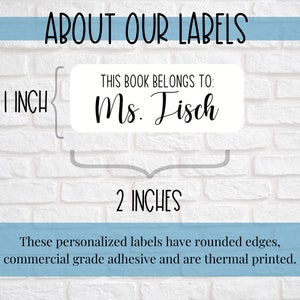 Personalized Teacher Name Book Labels | Classroom Library Labels ...