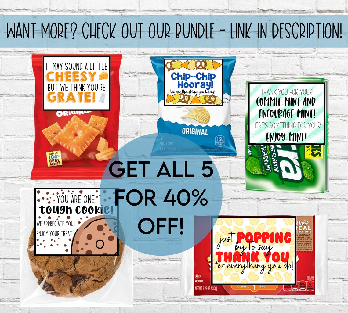 Chips Thank You Tag PRINTABLE Teacher Appreciation Chip Chip - Etsy