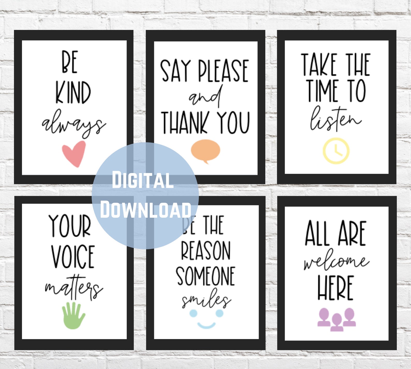 Kindness Signs: Printable for Classroom Counselor's - Etsy