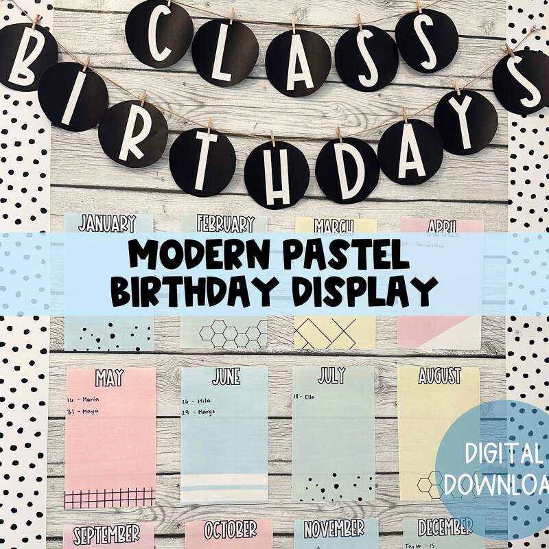 Classroom Birthday Chart - Etsy