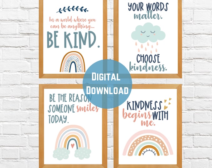 Positive Affirmations Boho Rainbow Theme | Boho Rainbow Decor ...