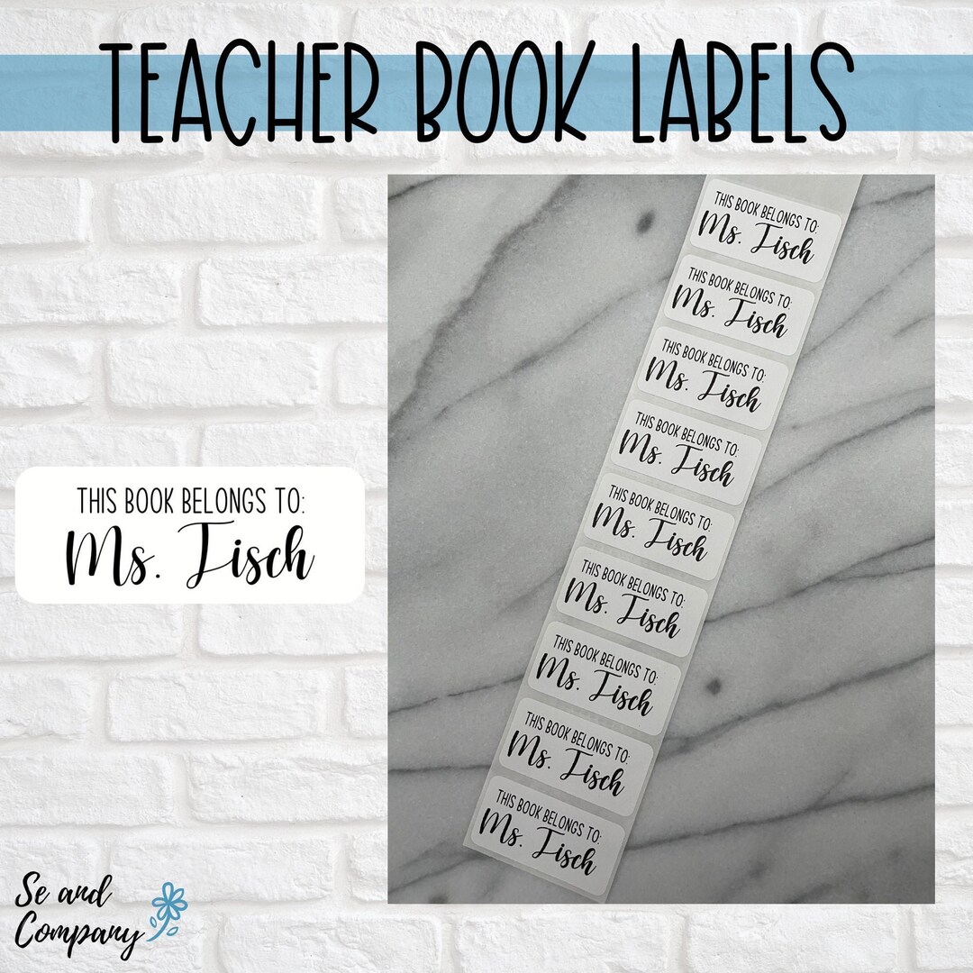 Personalized Teacher Name Book Labels | Classroom Library Labels ...