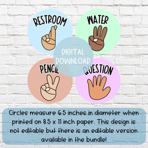 Modern Pastel Voice Levels & Hand Signals | DIGITAL DOWNLOAD ...