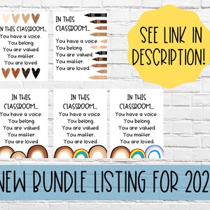 In This Classroom Sign You Matter Sign All Are Welcome You | Etsy