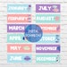 Ocean Theme Classroom Calendar DIGITAL DOWNLOAD Printable Classroom ...