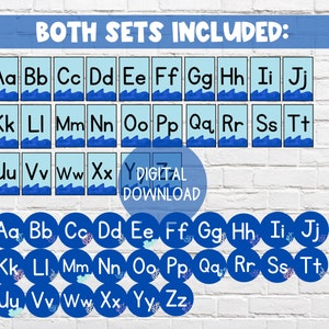 Ocean Theme Alphabet Chart | DIGITAL DOWNLOAD | Sea Theme Printable ABC ...