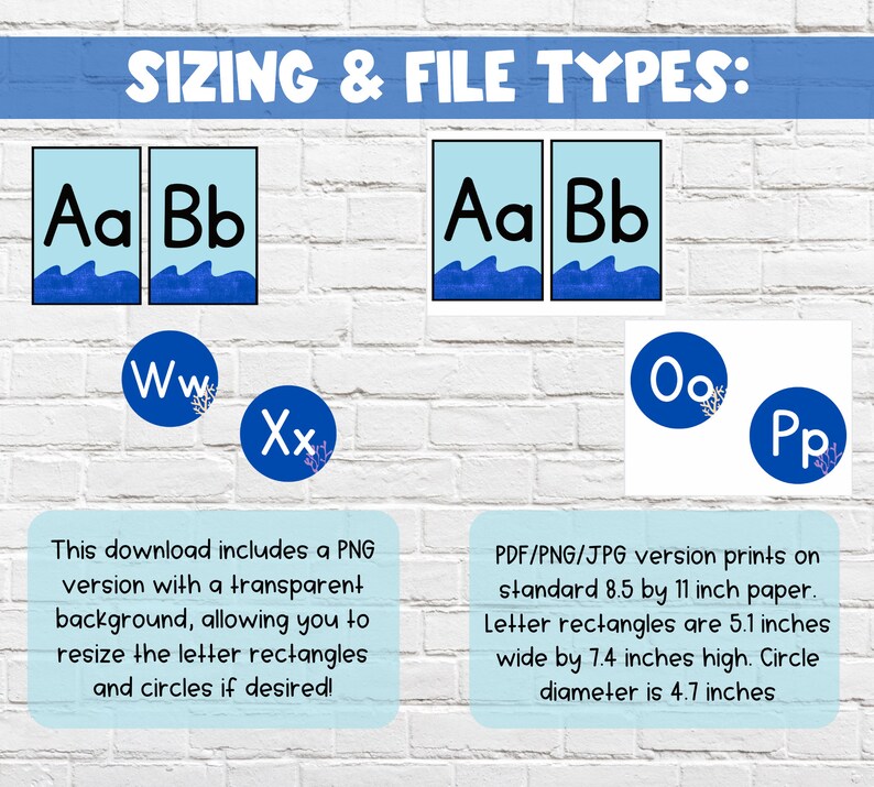 Ocean Theme Alphabet Chart | DIGITAL DOWNLOAD | Sea Theme Printable ABC ...