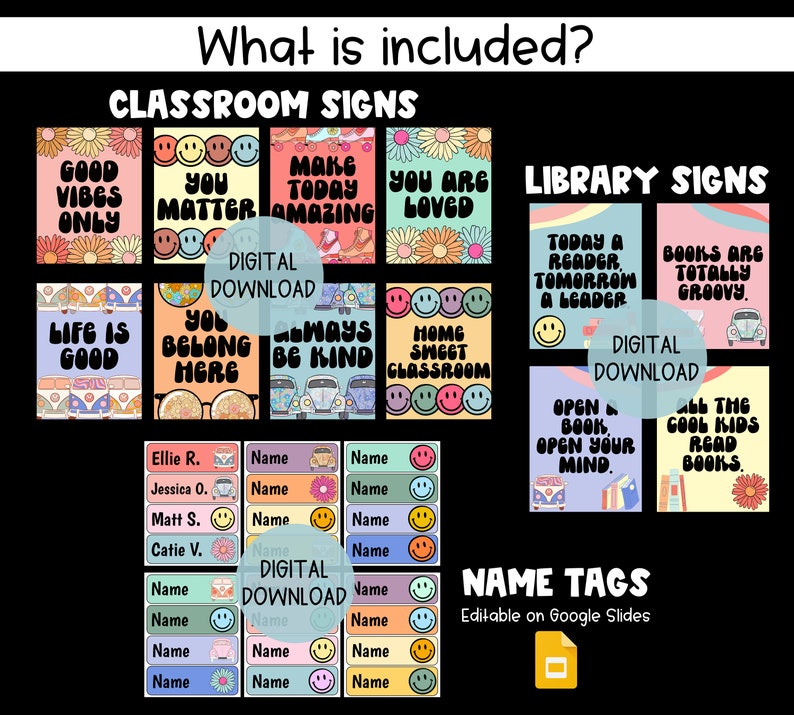 Retro Groovy MEGA BUNDLE Digital Download Boho Retro - Etsy